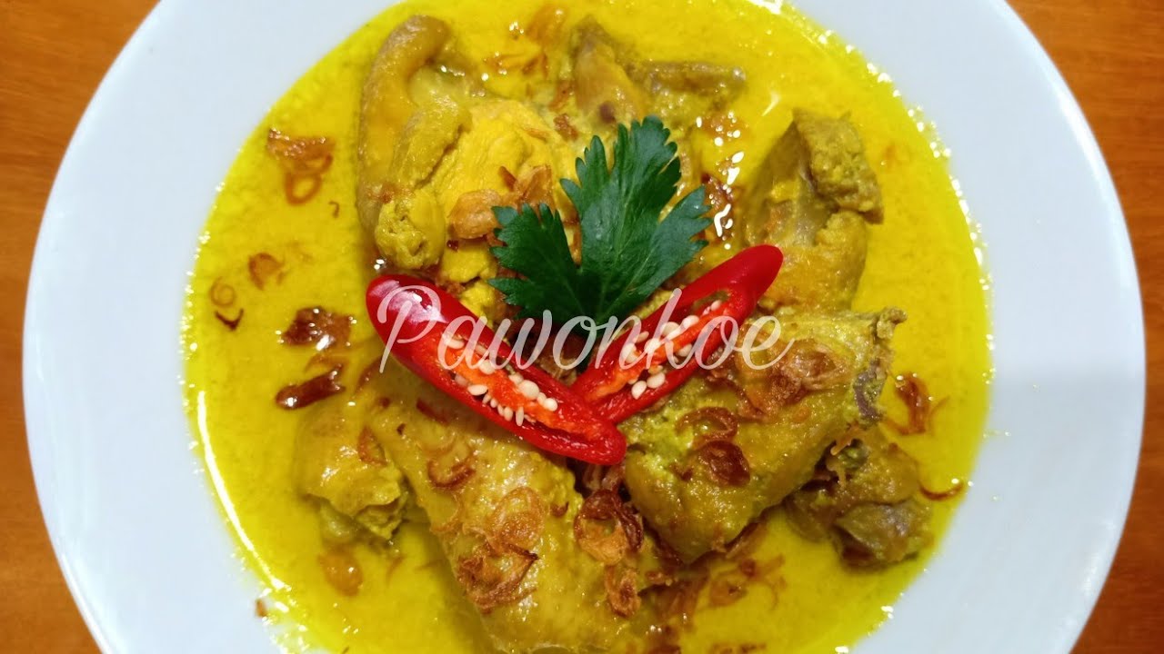 OPOR AYAM KUNING + TIPS AGAR AYAM TIDAK BAU AMIS - YouTube