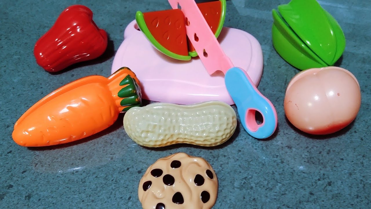 🥜 🍑 🥕 UNBOXING CUTTING TOYS FRUITS AND VEGETABLES STARFRUIT PEACH AND ...
