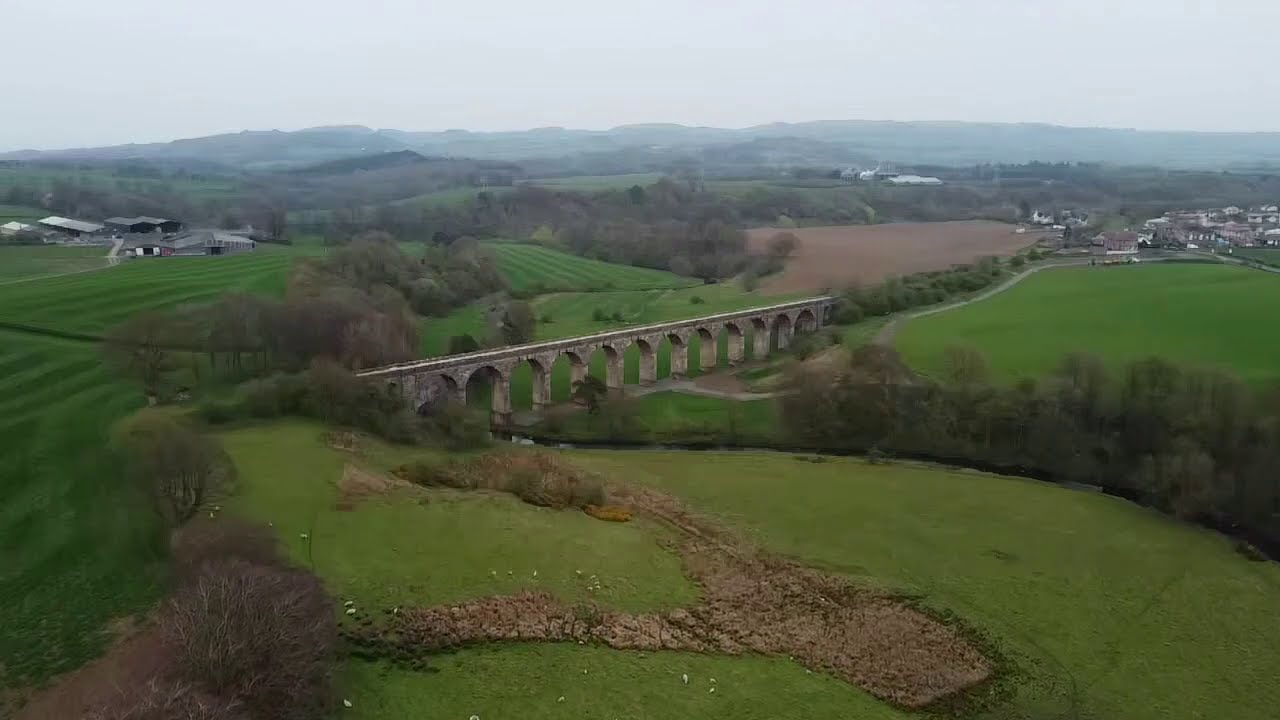 westfield railway viaduct and countryside scotland - YouTube