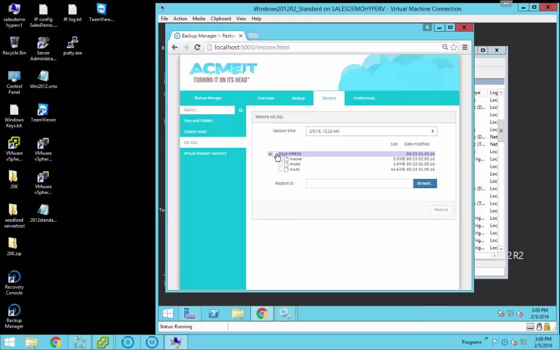 Solarwinds Backup: SQL Database Restore - YouTube