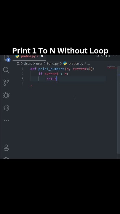 Print Numbers Without A Loop 🤯 Codingtrick Pythonshorts Youtube