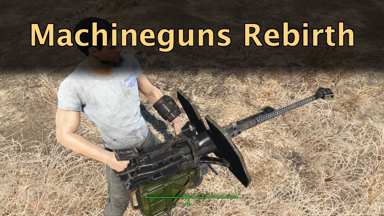 【Xbox One】Fallout 4 MOD「Machineguns Rebirth」試し撃ち - YouTube