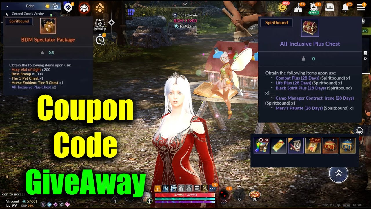 Black Desert Mobile Coupon Code GiveAway - YouTube