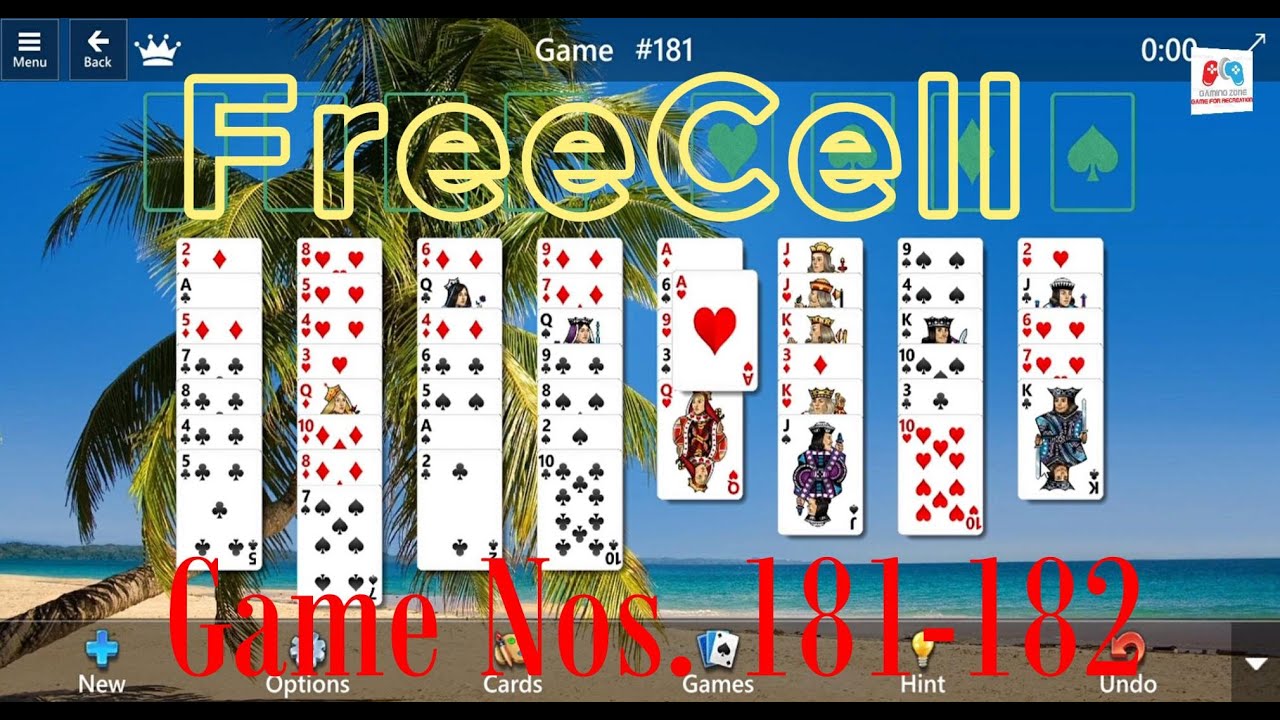 Microsoft Solitaire FreeCell Game Nos. 181-182: Master Challenging ...