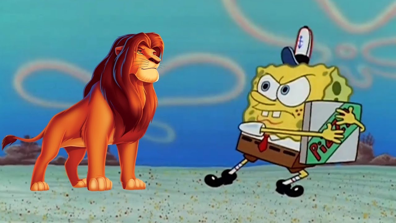 Simba trying to get a pizza from Spongebob - YouTube