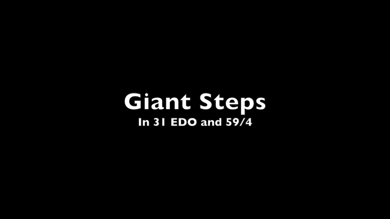 Giant Steps in 31 EDO, 59/4 - YouTube