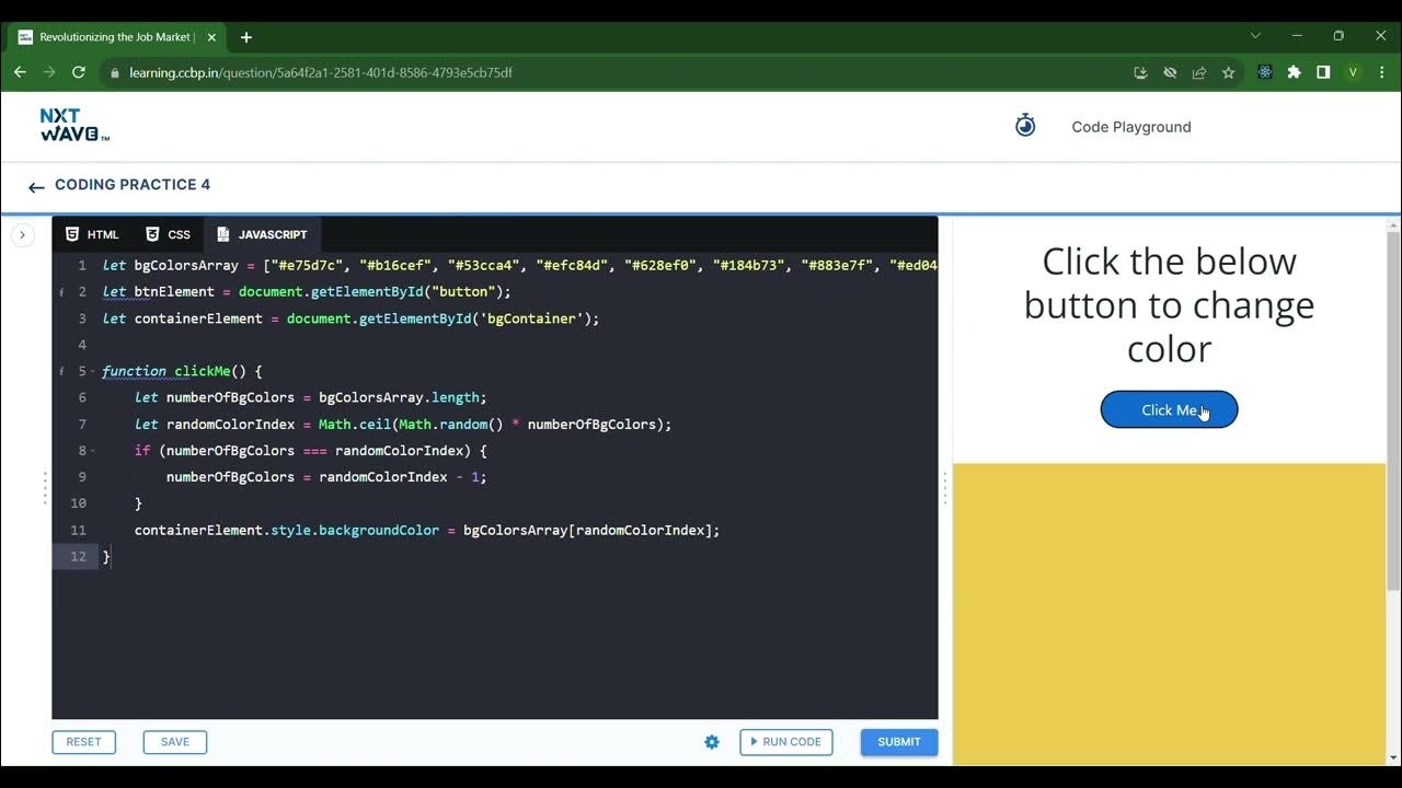 Random Color Generator | Coding Practice 4 | Arrays and Objects | NxtWave | ccbp 4.o - YouTube