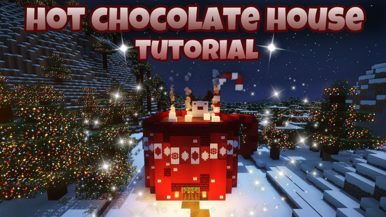 Minecraft | How to build a Christmas Hot Chocolate House build tutorial ...