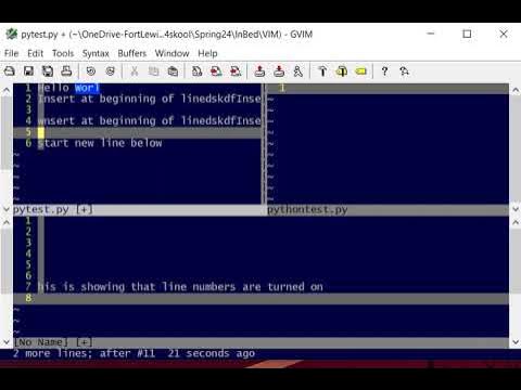 gVim basics (pt2) - YouTube