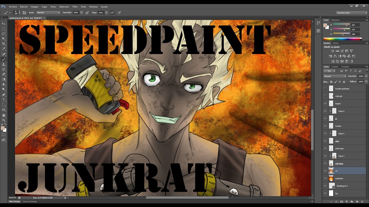 Drawing Junkrat from Overwatch | Speedpaint #3 - YouTube