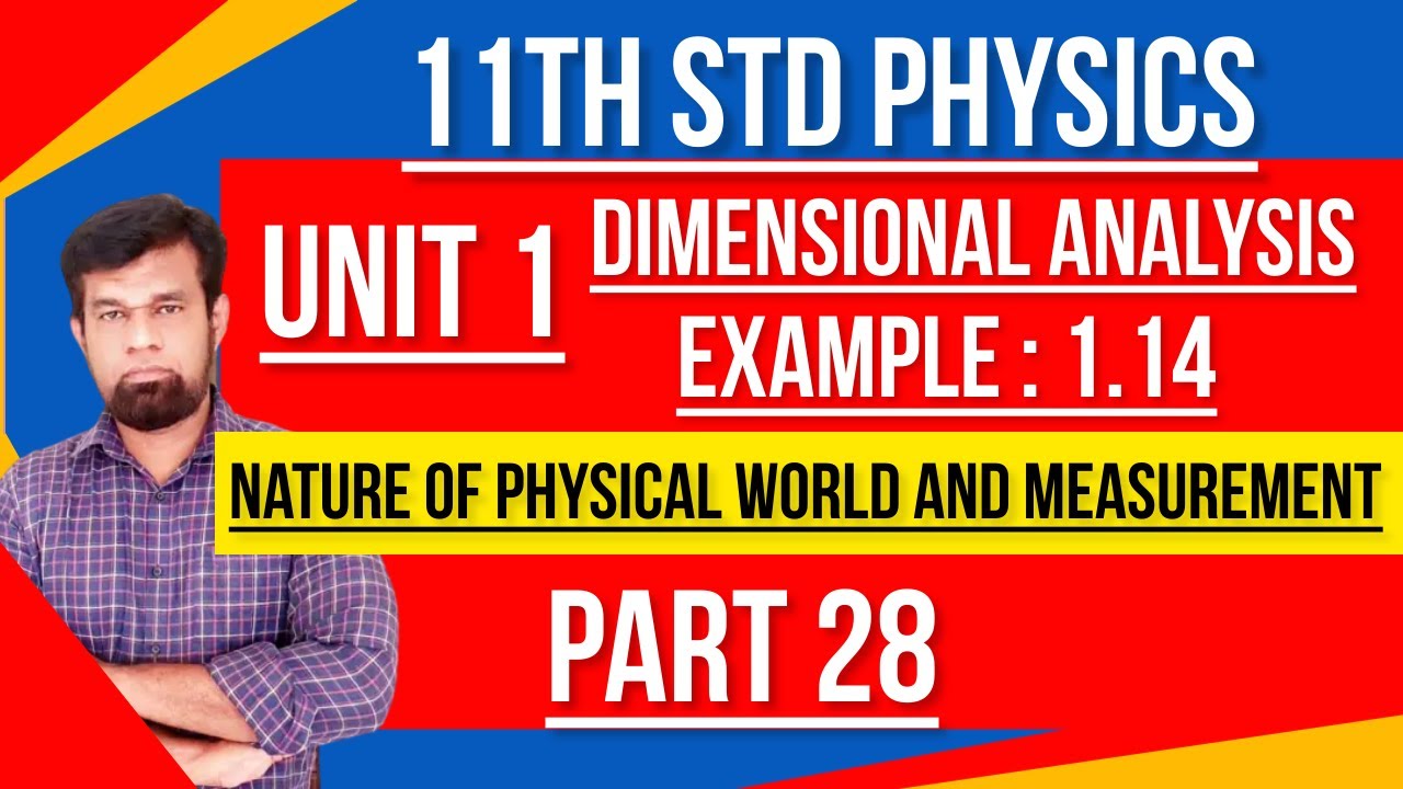 11th Physics Unit 1 Nature of physical World and Measurements Example 1 ...