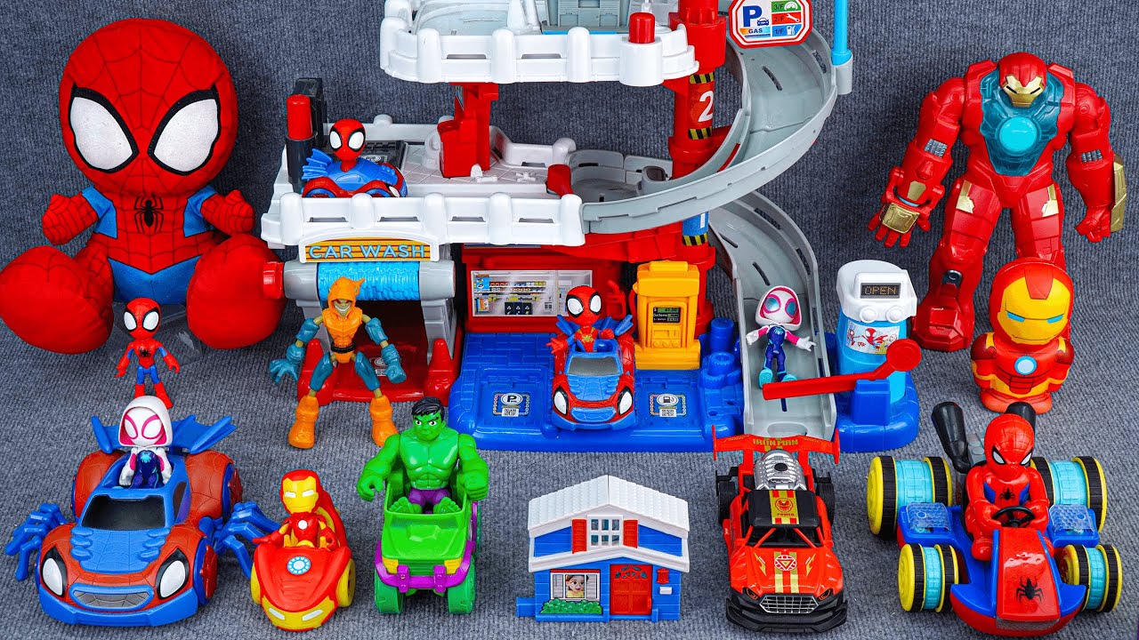 Marvel Spiderman Unboxing Review | Spidey Fast and Friendly Garage ...