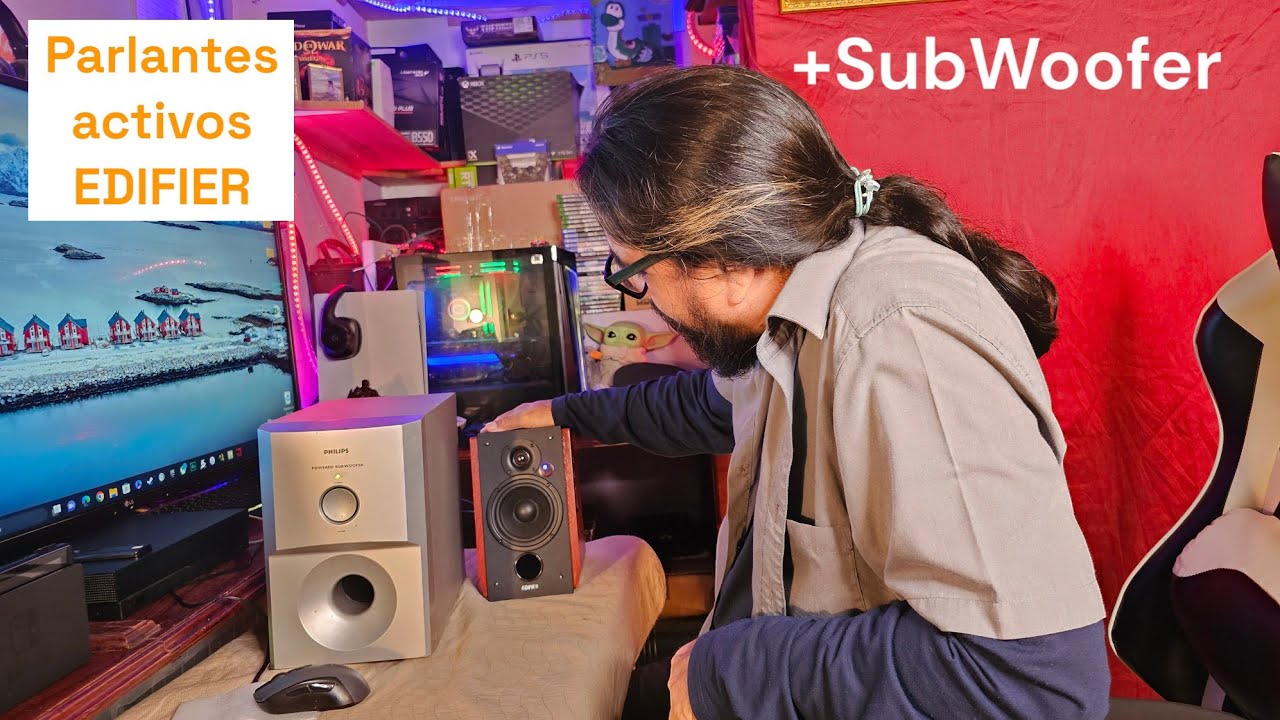 Cómo conectar SubWoofer a parlantes activos EDIFIER? - YouTube