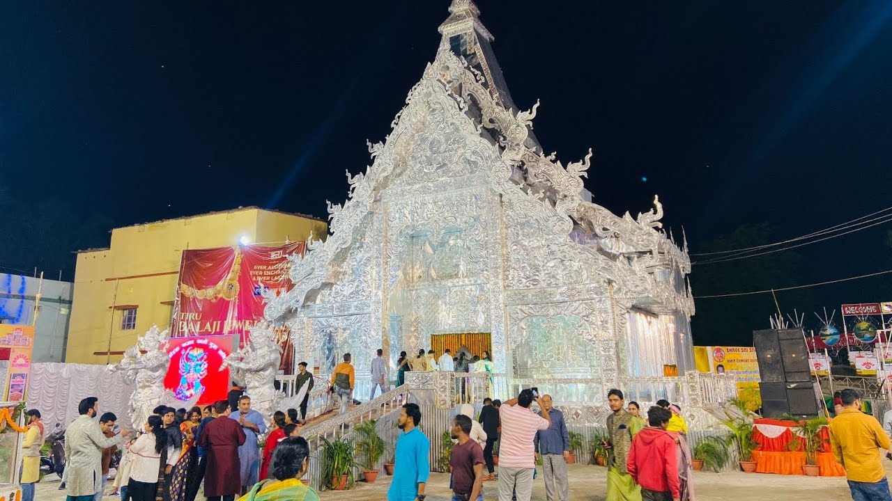 #kalipuja 🙏 in Ranchi #steel made pandal of Kali Puja - YouTube