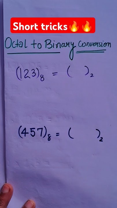 octal to binary conversion trick#cse#digital electronics #shorts#Computerscience #numbersystem ...