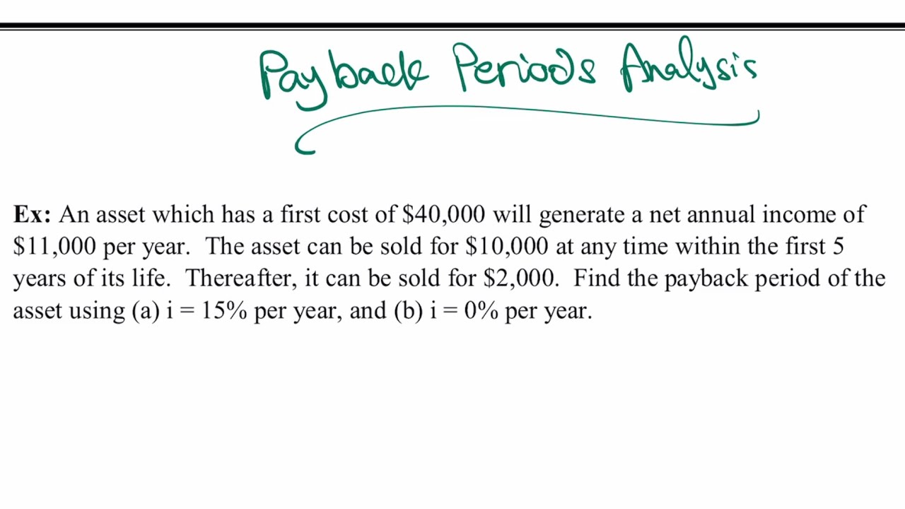 Ch.13 Payback period | part (4) - “Examples” - YouTube