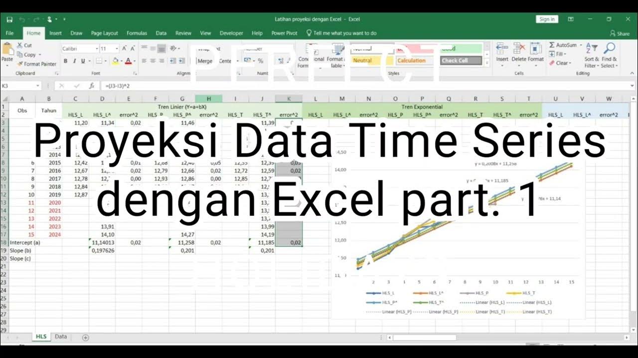 Proyeksi Data Time Series Dengan Excel Part. 1 (tren Linier) - YouTube