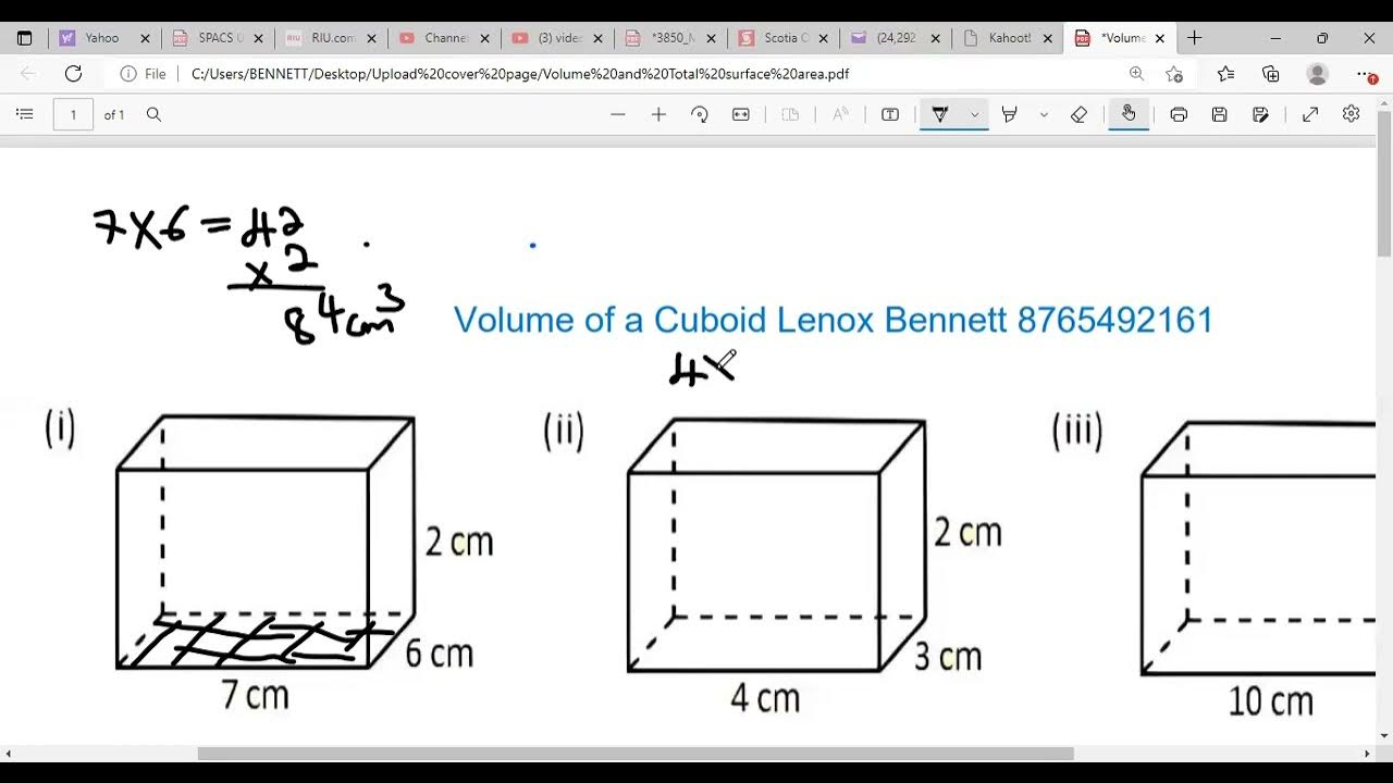 Volume of a Cuboid - YouTube