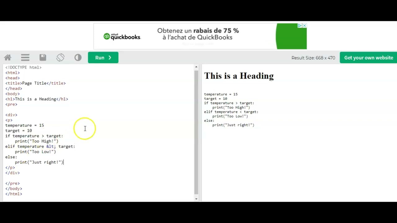 Inclure Du Code Python Dans Une Page Html Pur Un Tutoriel - Youtube