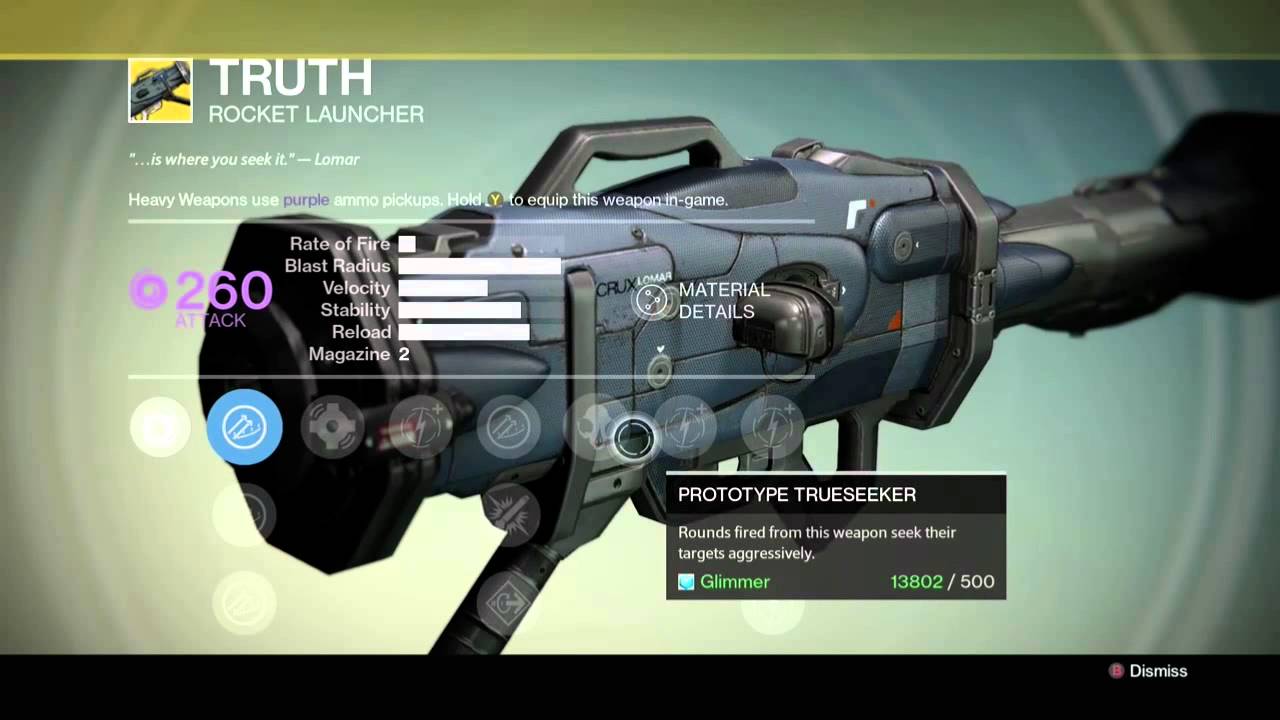 Destiny TRUTH Exotic Rocket Launcher - YouTube