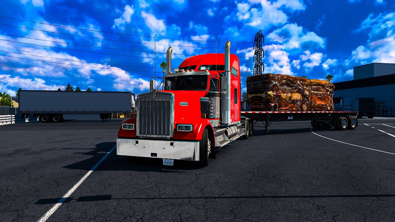 Kenworth W900 Takes on Heavy Scrap Load | ATS Realistic Trucking - YouTube