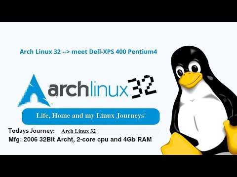 Arch Linux 32 Meet Dell XPS400 From Start to XFCE4 desktop - YouTube