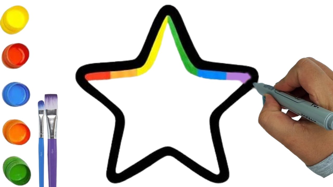 How To Draw A Little Star Step By Step For Kids | Basic Drawing Ideas ...