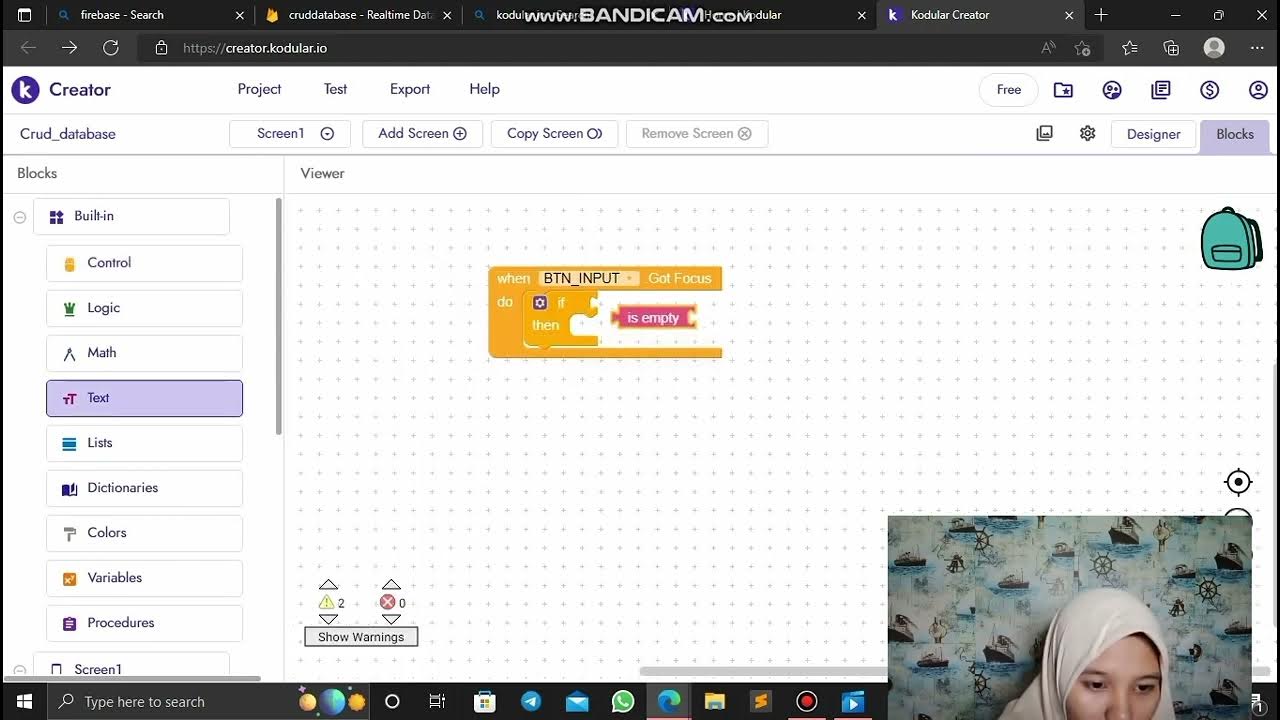 Input Data di Firebase Menggunakan Kodular - YouTube