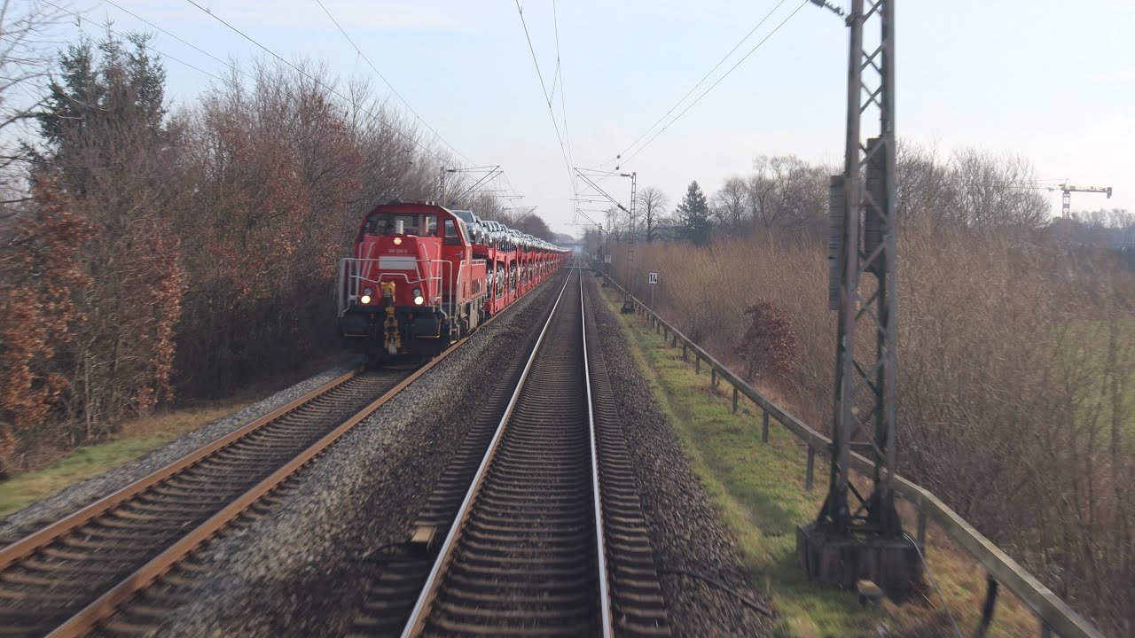 Stade – Maschen Rbf | Cab ride Germany | Führerstandsmitfahrt mit BR ...