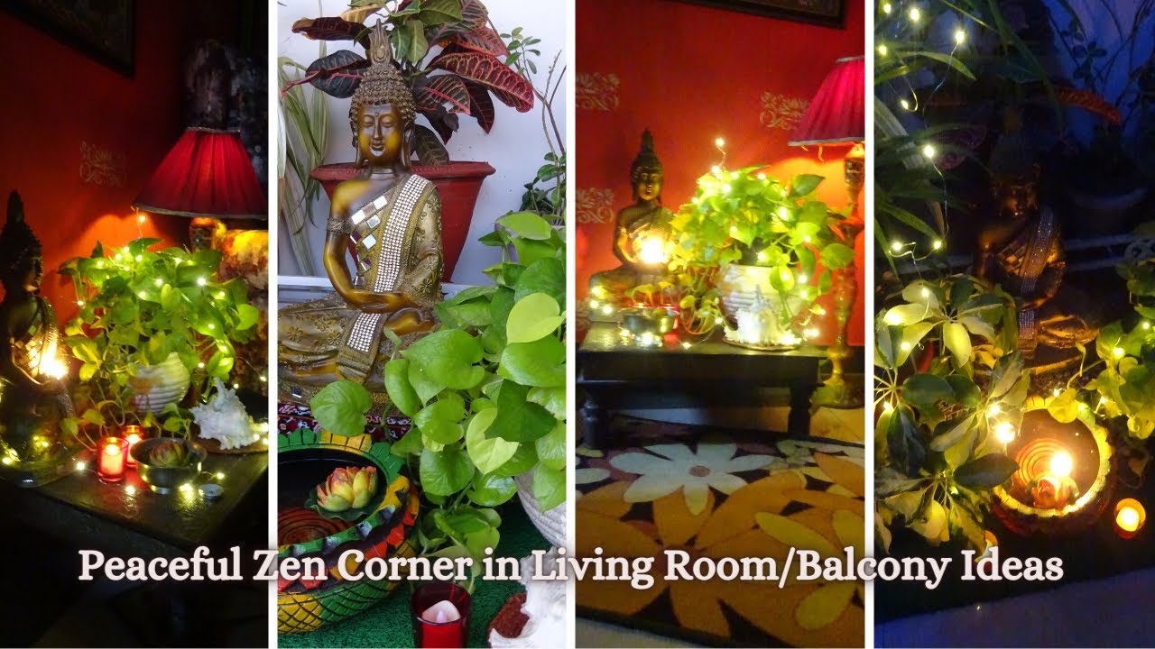 Peaceful Zen/Buddha Corner Ideas in Living Room/Balcony | How to Create ...