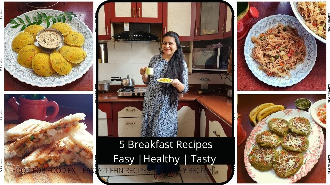 5 Breakfast recipes - Easy & Healthy recipes - YouTube