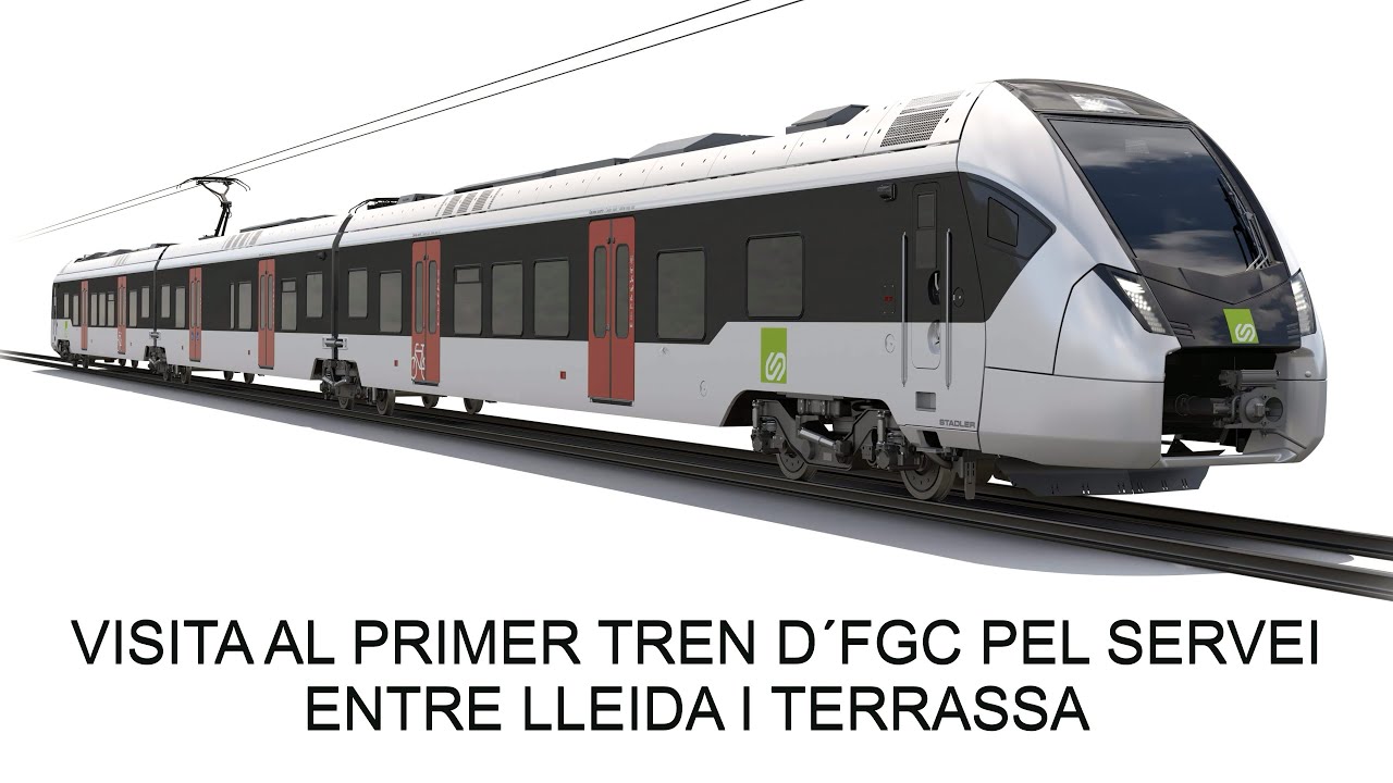 VISITA AL PRIMER TREN D´FGC PEL SERVEI ENTRE LLEIDA I TERRASSA - YouTube