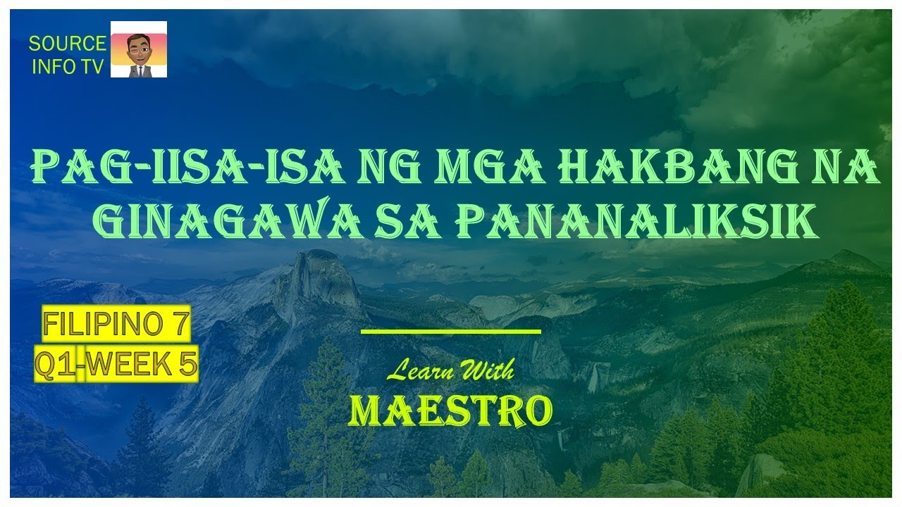 Pag iisa isa ng mga Hakbang na Ginagawa sa Pananaliksik - YouTube