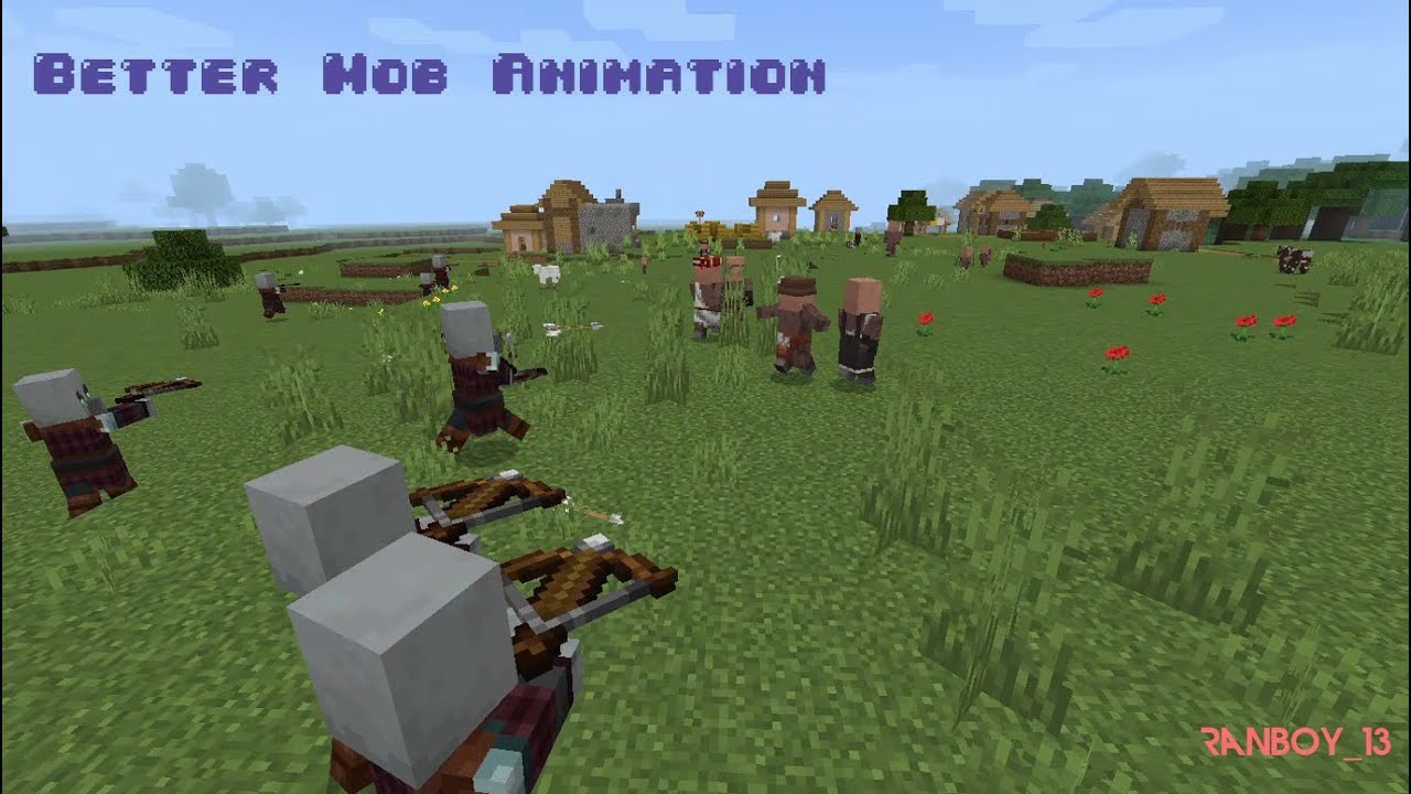 MInecraft Better Mob Animations Addon - YouTube