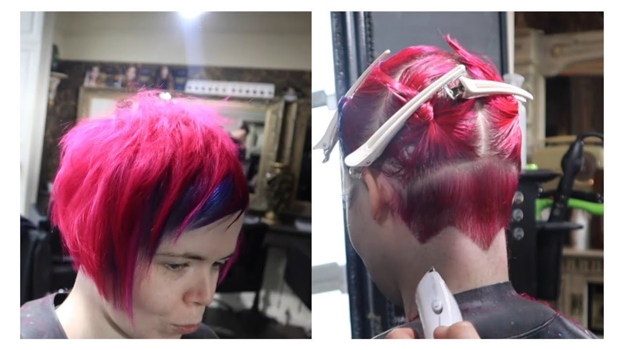 How to cut hair - undercut bob asmr tutorial - YouTube
