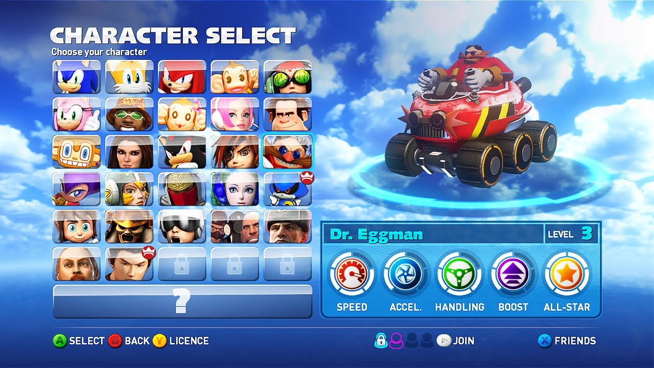 Sonic & All - Stars Racing Transformed (Dr. Eggman Gameplay) - YouTube