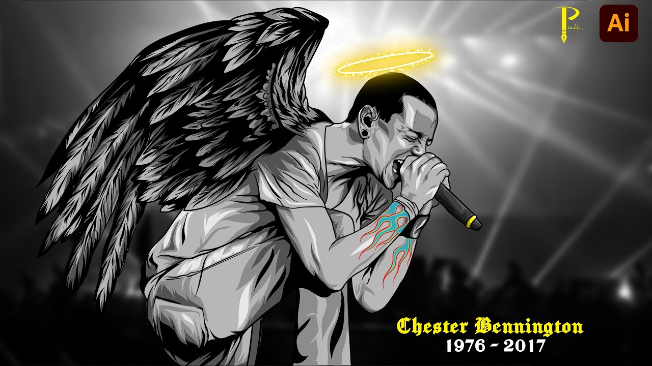 Chester Bennington- Vector Art / Vector Portrait / Vexel Art (spreed ...