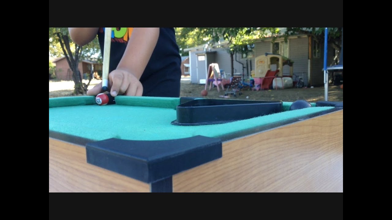 Mini pool table trick shots - YouTube