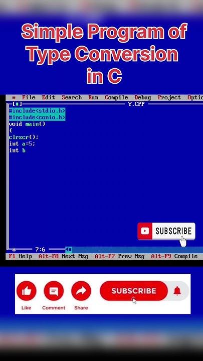 Simple Type Conversion Program In C Shorts Ytshorts Viral Trending Reels Youtube