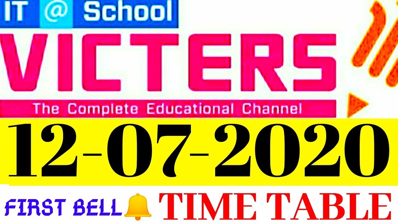Victers channel time table July 12 Sunday first bell Timetable ...