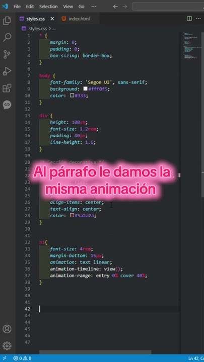 Cómo hacer el efecto de ir apareciendo el texto o cualquier cosa al hacer scroll #css # ...