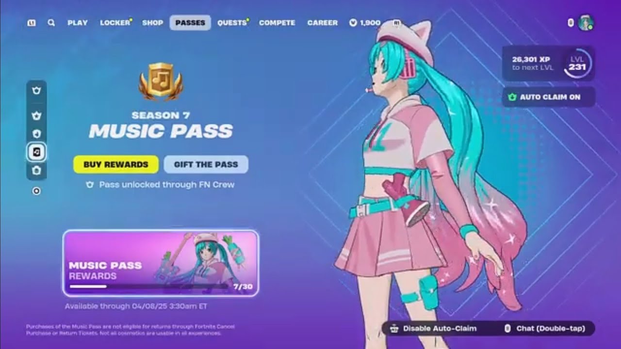 New Season 7 Music Pass Hatsune Miku - YouTube