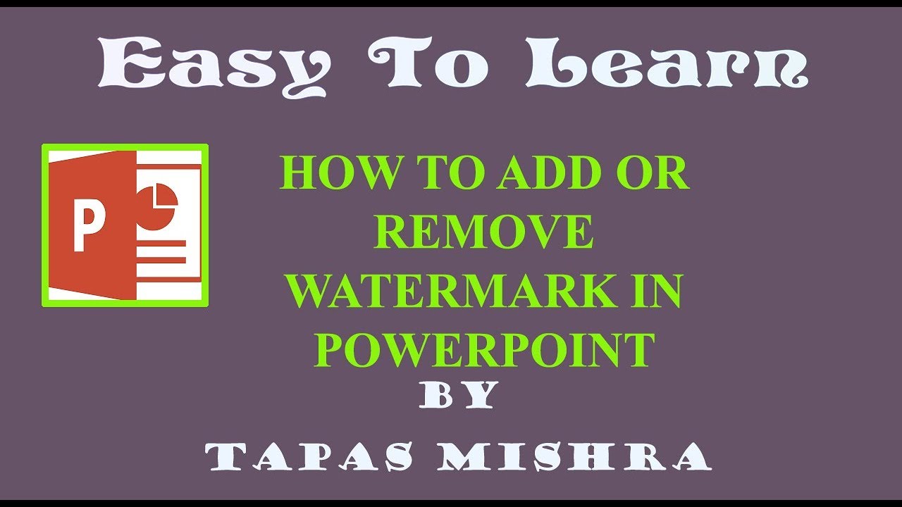 MS POWERPOINT How To Add Or Remove Watermark In Powerpoint 2007 2010 2013 YouTube ms-powerpoint-how-to-add-or-remove-watermark-in-powerpoint-2007-2010-2013-youtube