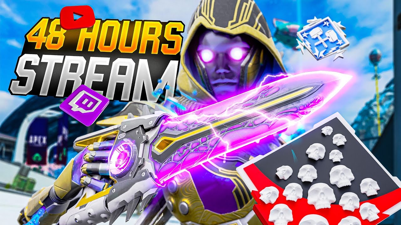 I GOT GIFTED 50 SUBS FOR A 48 HOURS STREAM in SEASON 24 APEX LEGENDS ...