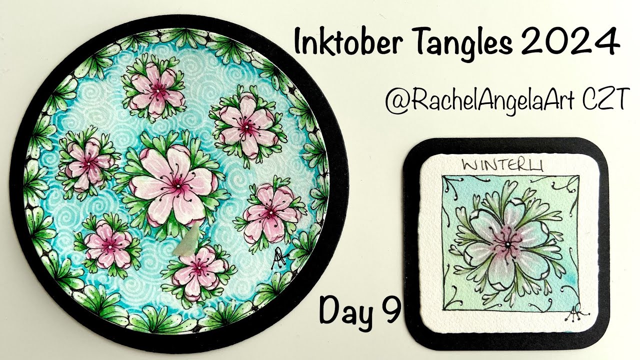 Day 9 - Inktober Tangles 2024 - Winterli by Ute Andresen - YouTube