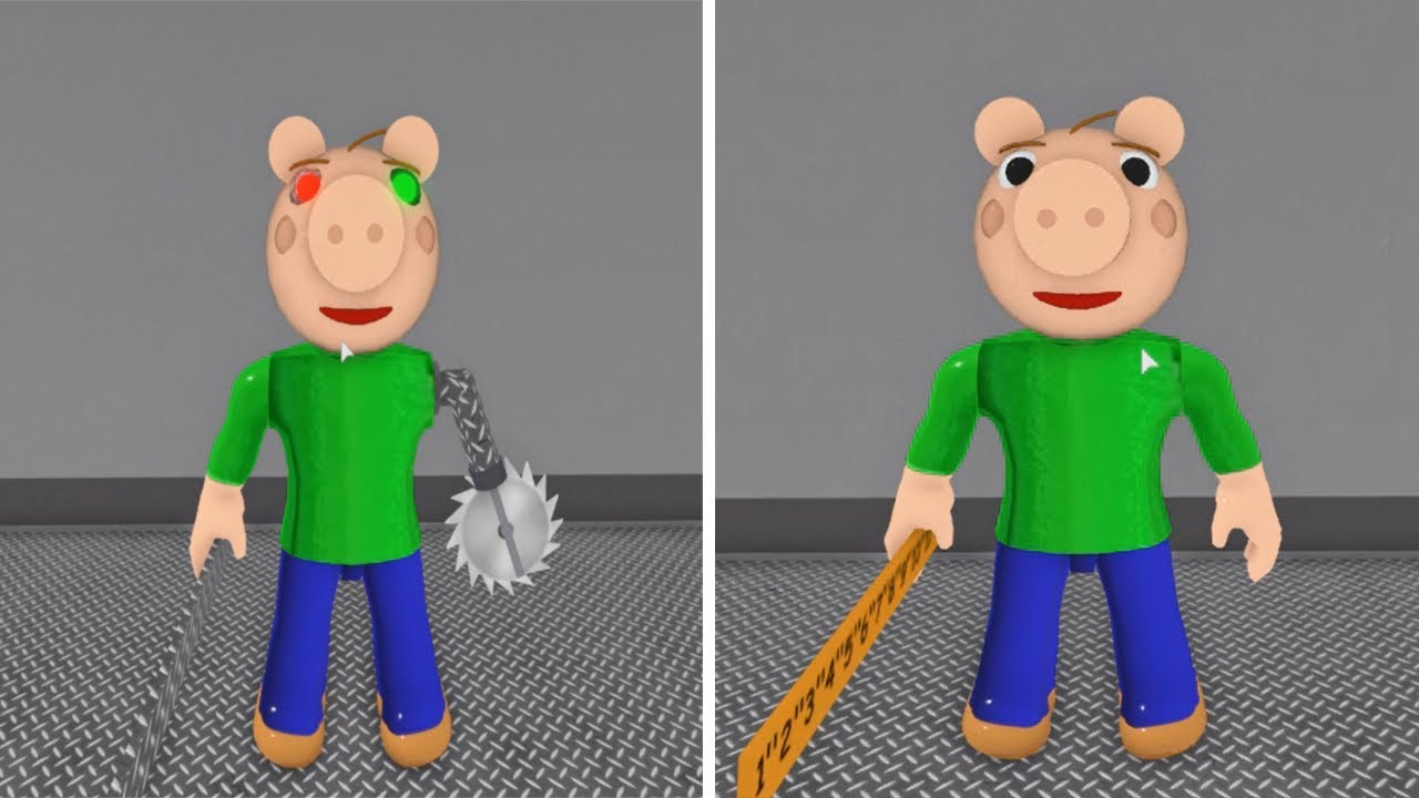 NEW ROBLOX OLD BALDI VS NEW CYBORG BALDI JUMPSCARE Roblox Piggy FANGAME ...