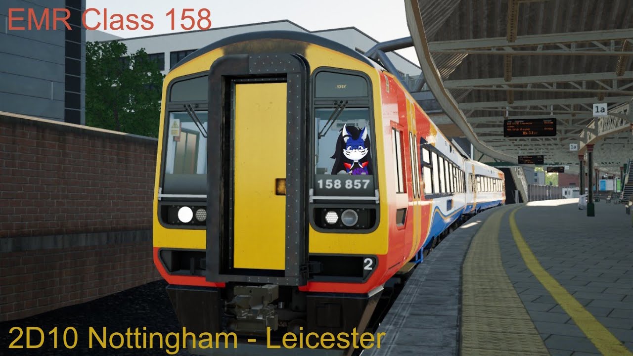 2D10 Nottingham - Leicester - EMR Class 158 - Train Sim World 3 - YouTube