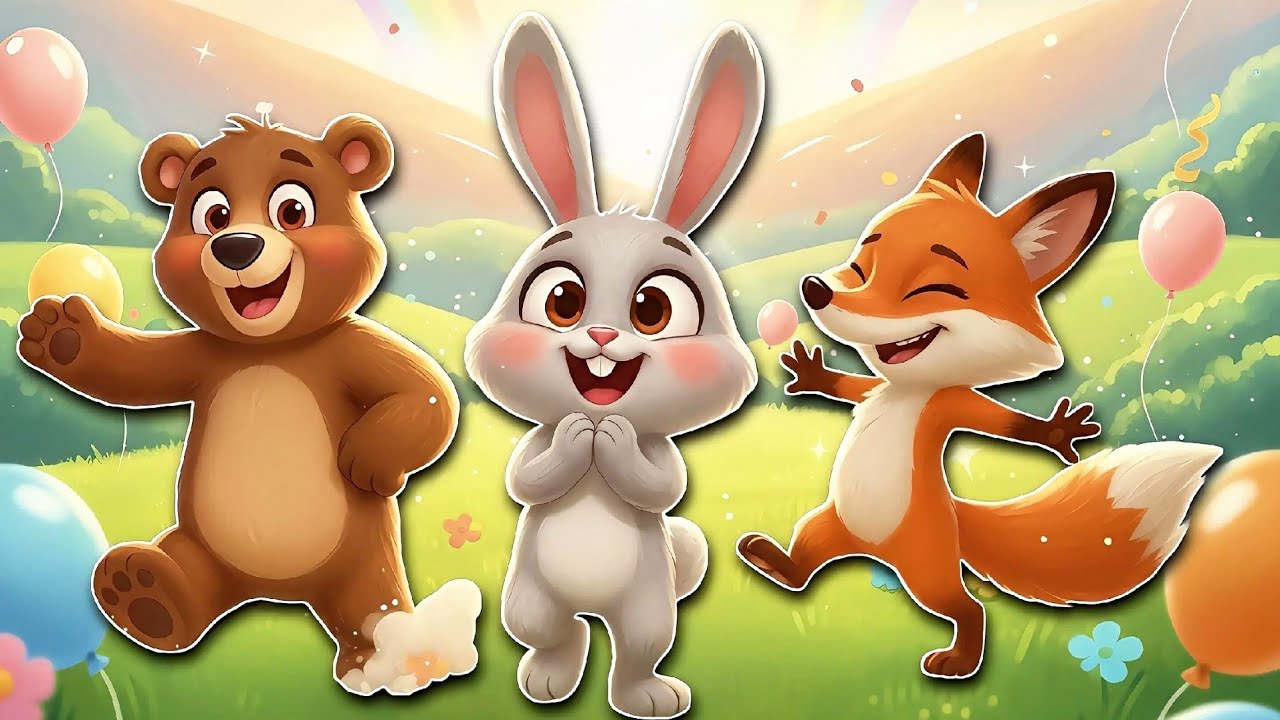 Clap, Stomp, Jump & Spin Adventure with Cute Animal Friends! - YouTube