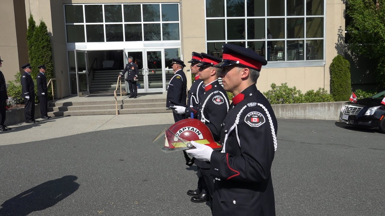Funeral procession for Captain Ken Kinney Burnaby Fire Department - YouTube