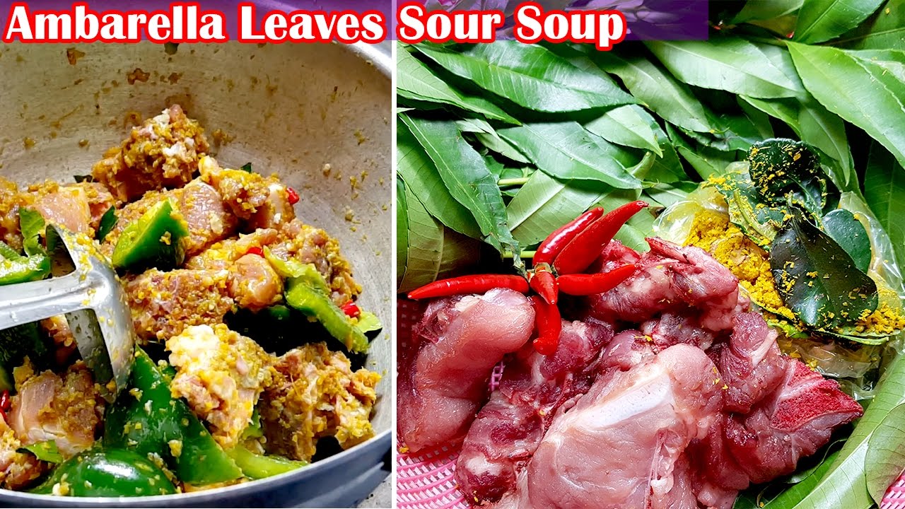Asian Food, Khmer cooking recipes, Ambarella Leaves Sour Soup, home ...